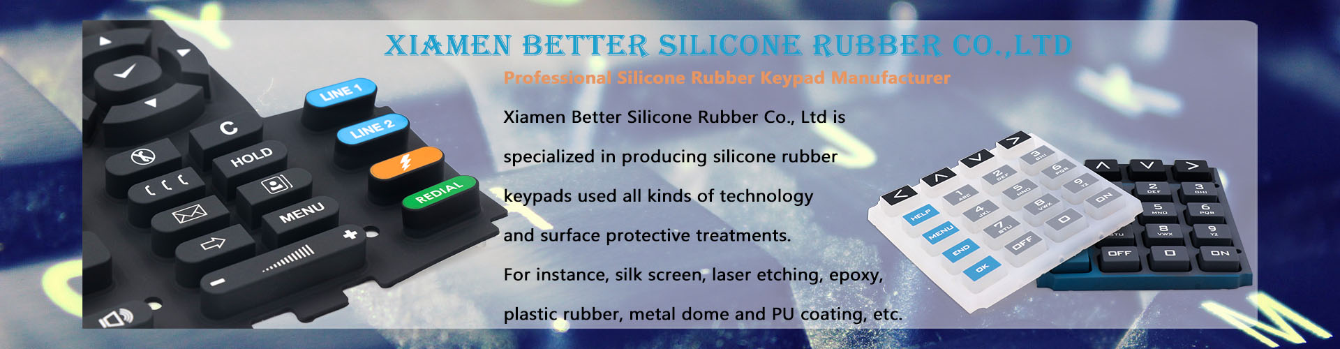 Custom Silicone Keypad & Rubber Keyboard Manufacturer