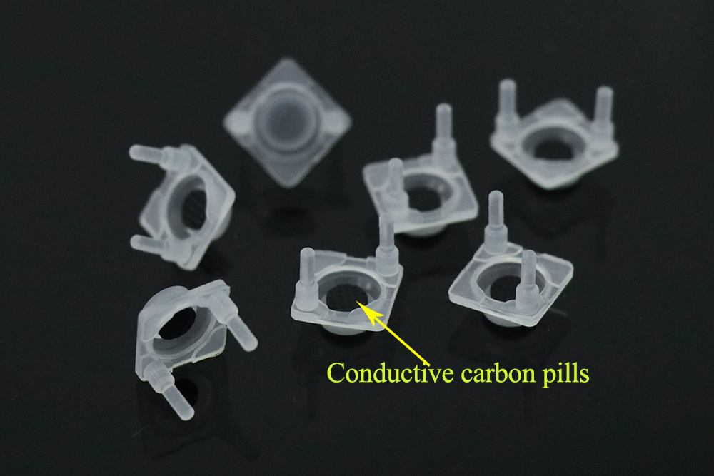 Silicone Rubber With Carbon Pill, Electronic Carbon Tactile Keypad ...